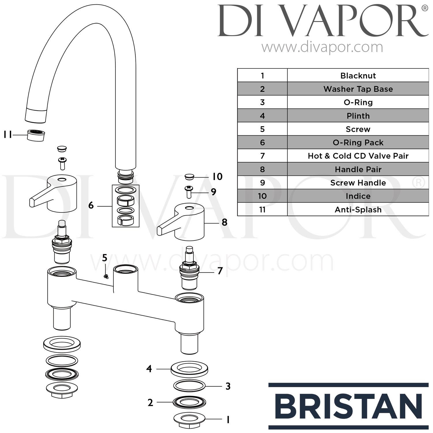 Bristan DUL DSM C Design Utility Lever Deck Sink Mixer Tap Spare Parts Bristan DUL DSM C Design Utility Lever Deck Sink Mixer Tap Spare Parts
